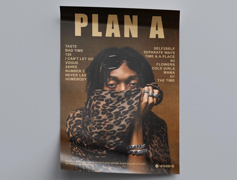 Lil Tecca - Plan A Album Cover Digital Poster | Premium Album Poster ...
