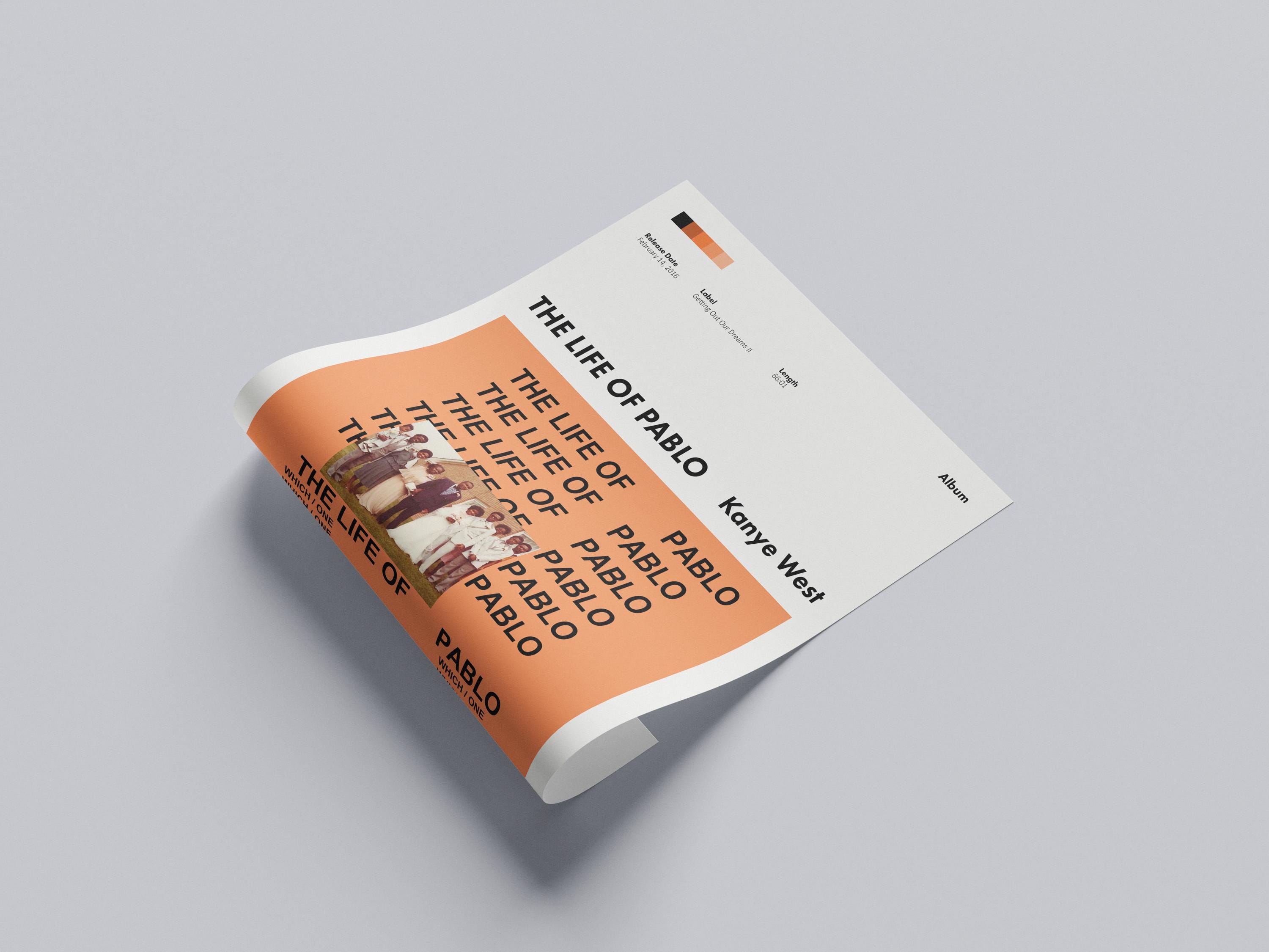 Kanye West 3-pack Album Poster – Graduation, the Life of Pablo, Ye ...
