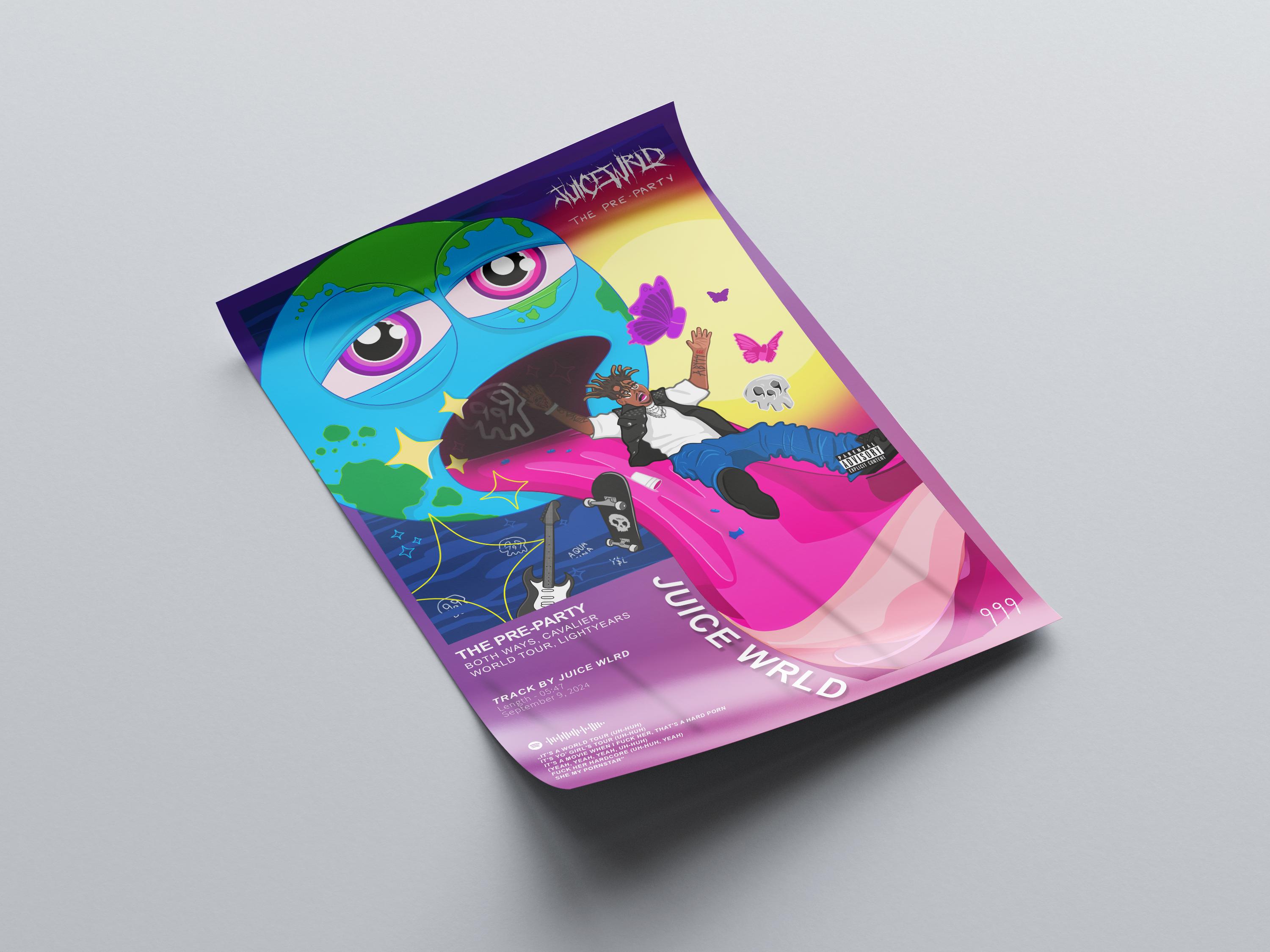 Juice WRLD - the Pre-party Digital Album Cover | 999 Album Poster Gift ...