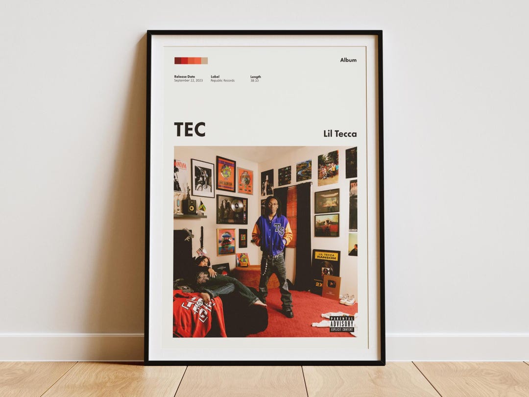 Lil Tecca - TEC Album Cover Digital Poster - Album Cover Posters - Lil ...