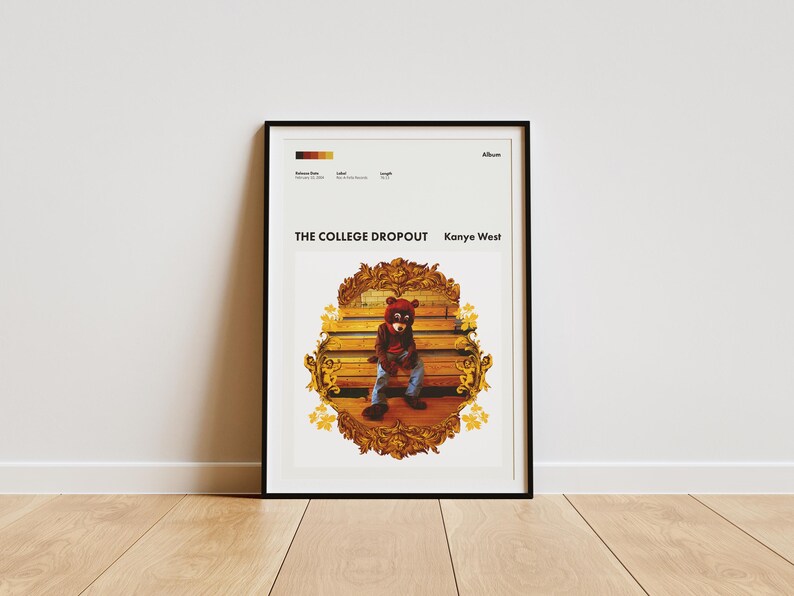 Kanye West - 3 Album Cover Digital Poster Package - the College Dropout ...