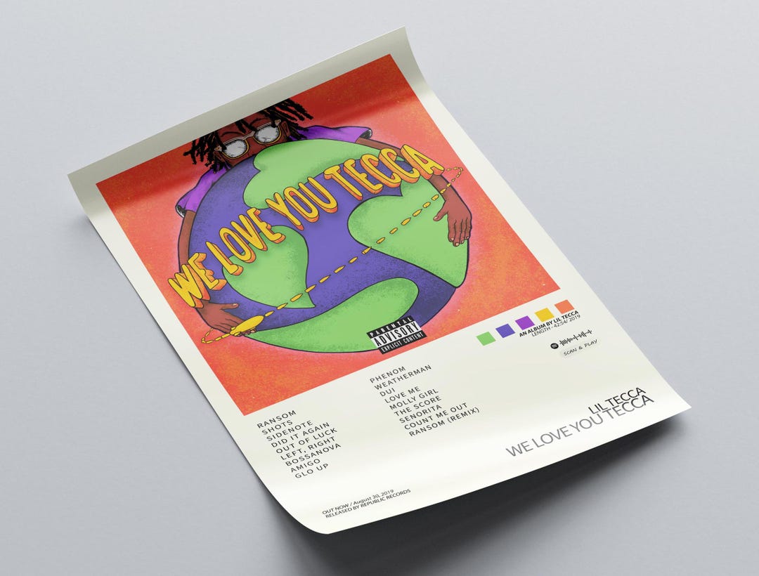 Lil Tecca - We Love You Tecca Album Cover Digital Poster | Premium ...