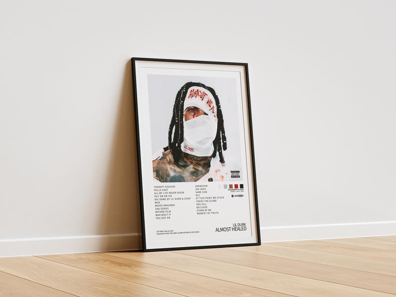 Lil Durk - Almost Healed Album Cover Digital Poster | All My Life Song ...