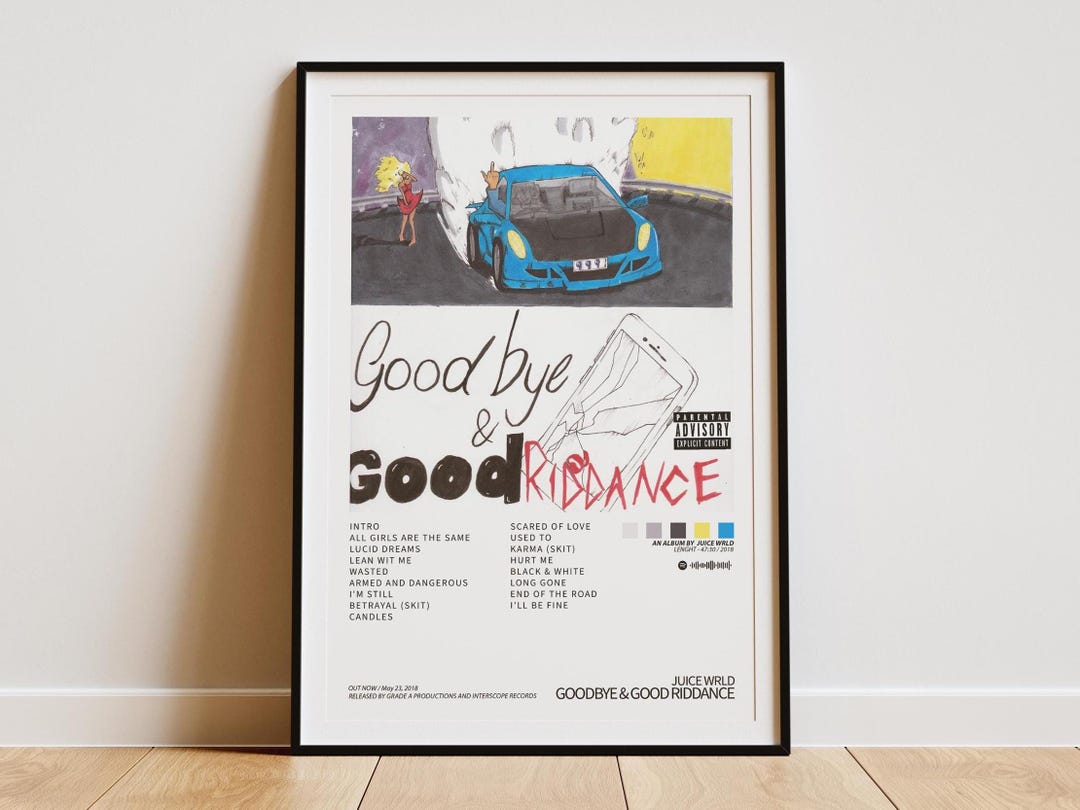 Juice WRLD - Goodbye & Good Riddance Album Cover Digital Poster ...
