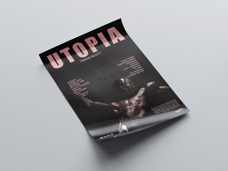 Travis Scott Utopia Album Cover Digital Poster Premium Album Poster ...