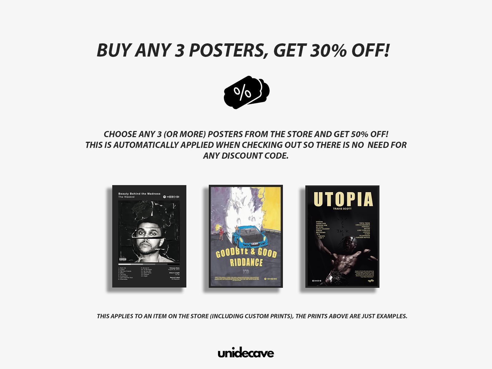 Custom Digital Album Poster Music Wall Art Album Cover Print Choose Any ...