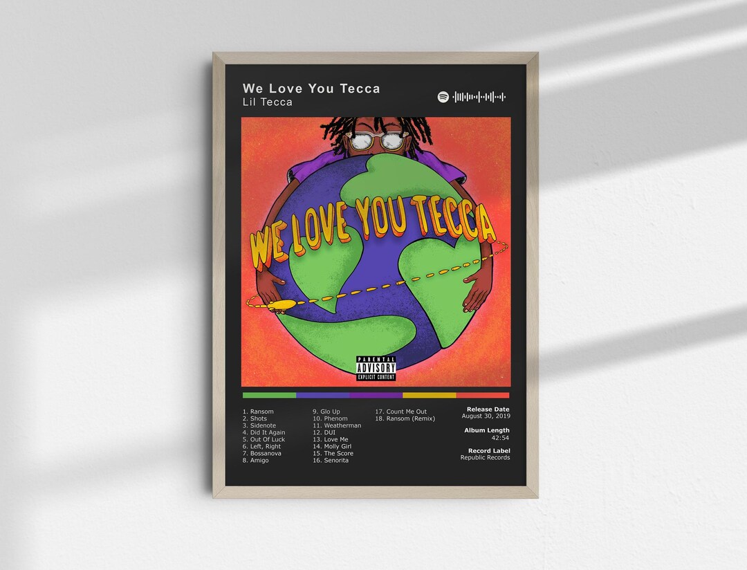 Lil Tecca - We Love You Tecca Digital Album Cover Dark Poster | Premium ...
