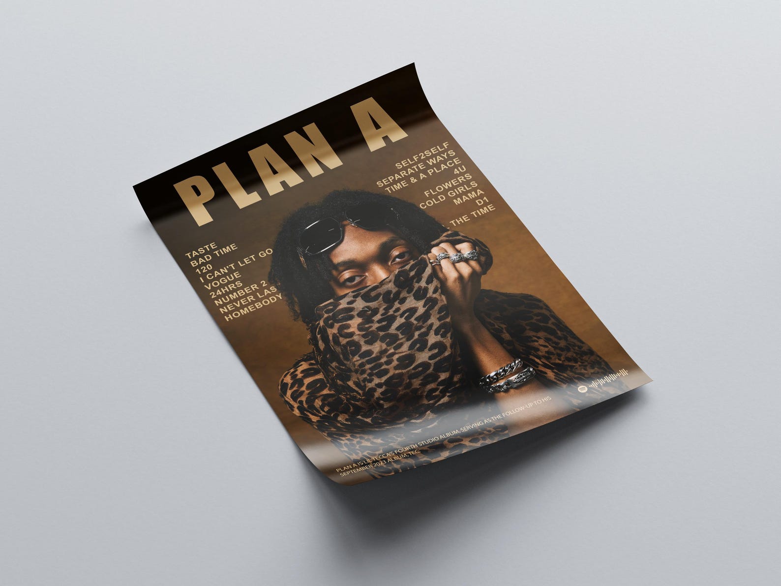 Lil Tecca - Plan A Album Cover Digital Poster | Premium Album Poster ...