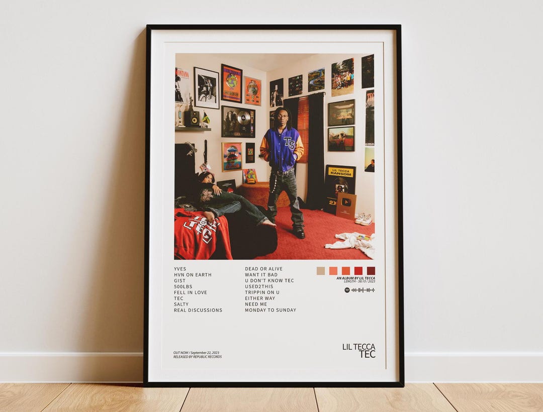 Lil Tecca - TEC Album Cover Digital Poster | Album Cover Posters ...