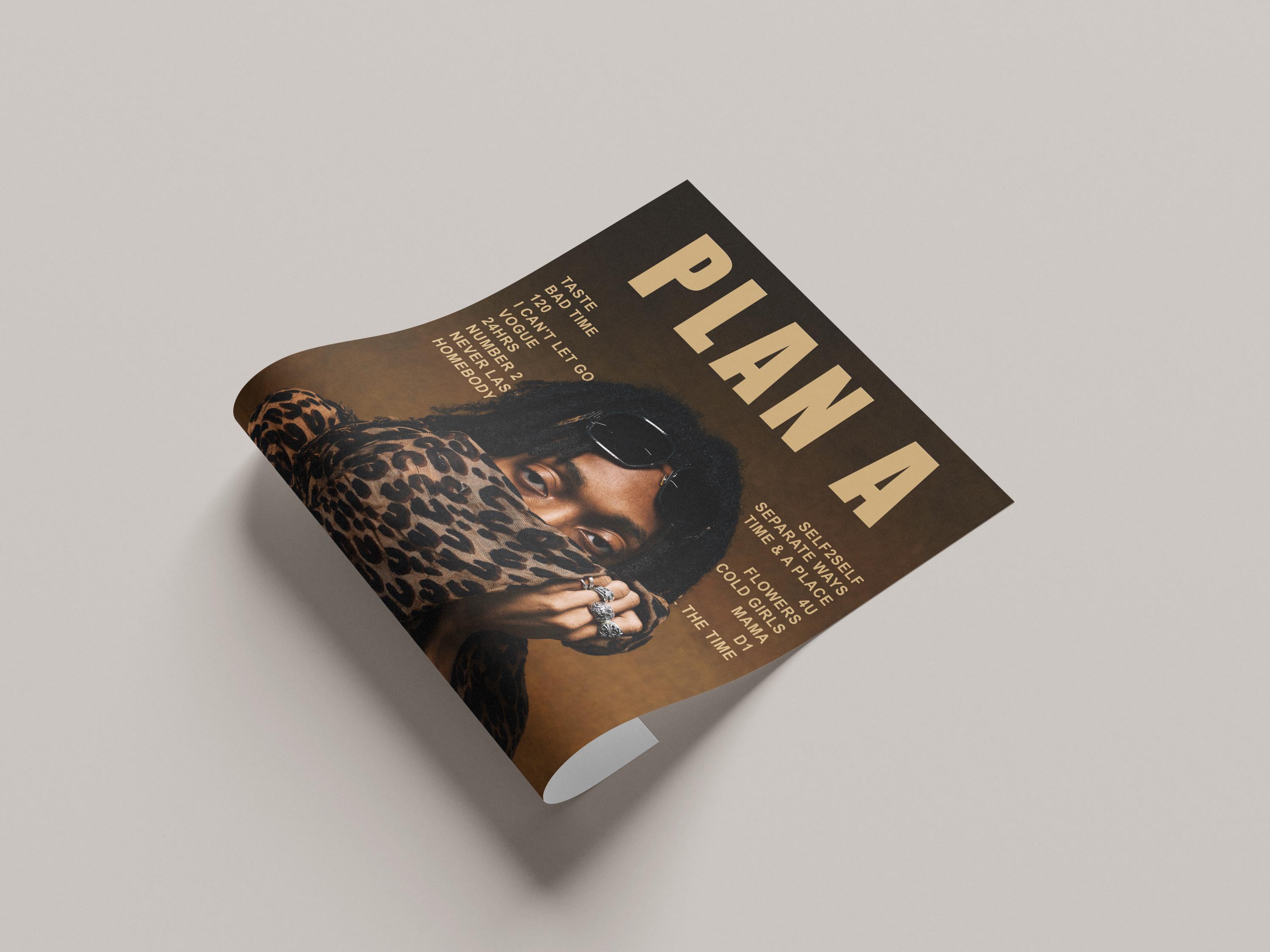 Lil Tecca - Plan A Album Cover Digital Poster | Premium Album Poster ...
