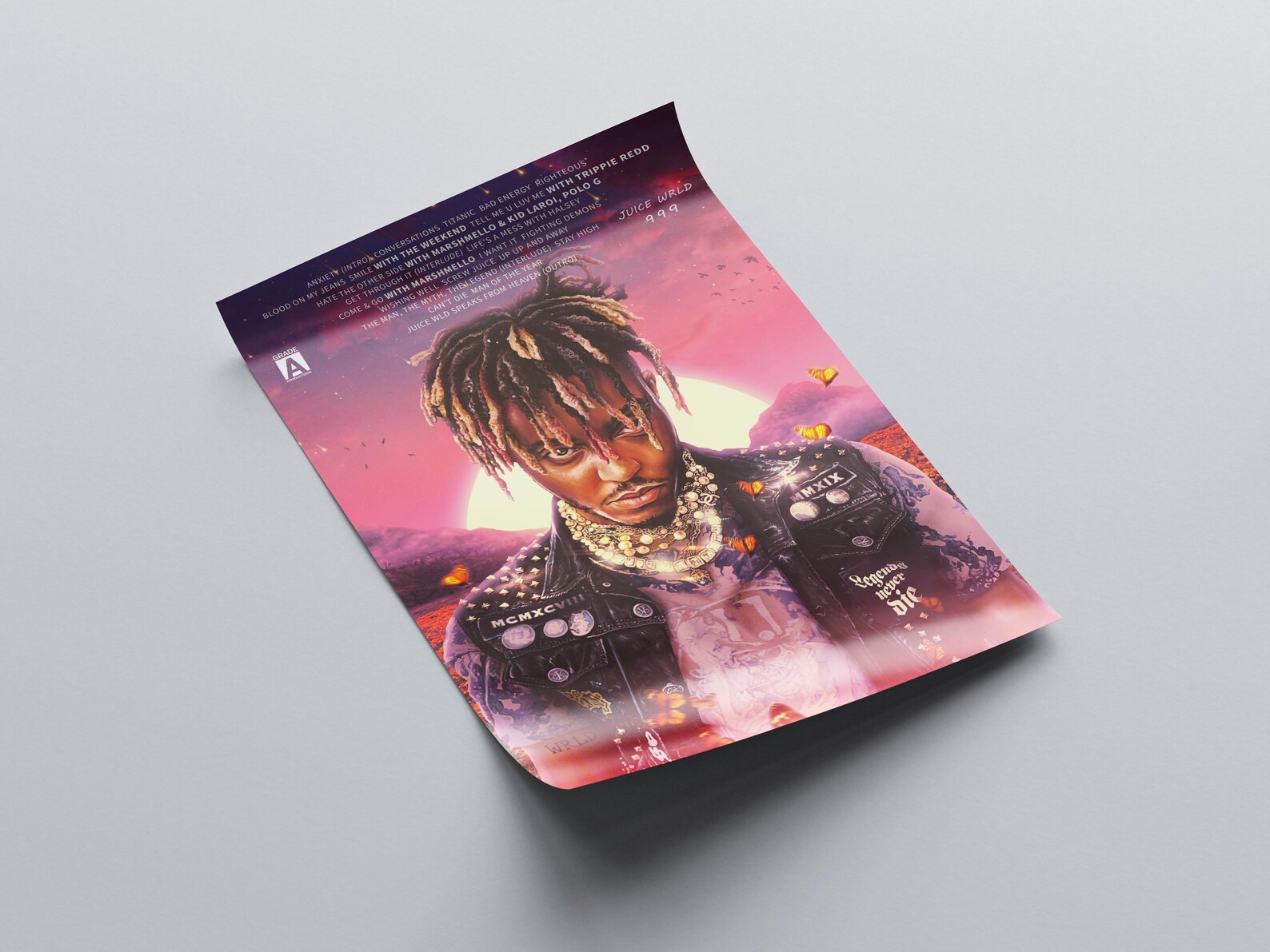 Juice WRLD - Legends Never Die Album Cover Digital Poster | Gift for ...