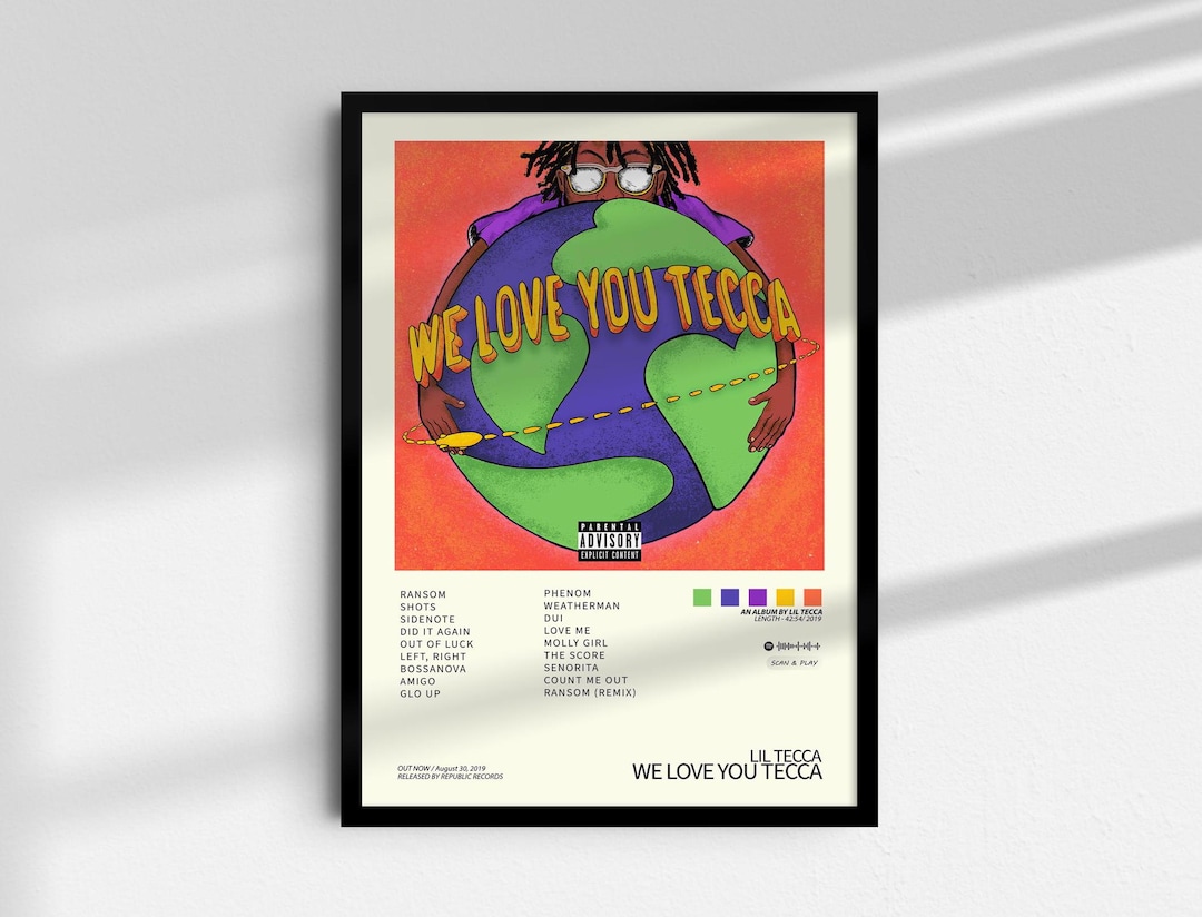 Lil Tecca We Love You Tecca Album Cover Digital Poster Premium Print ...