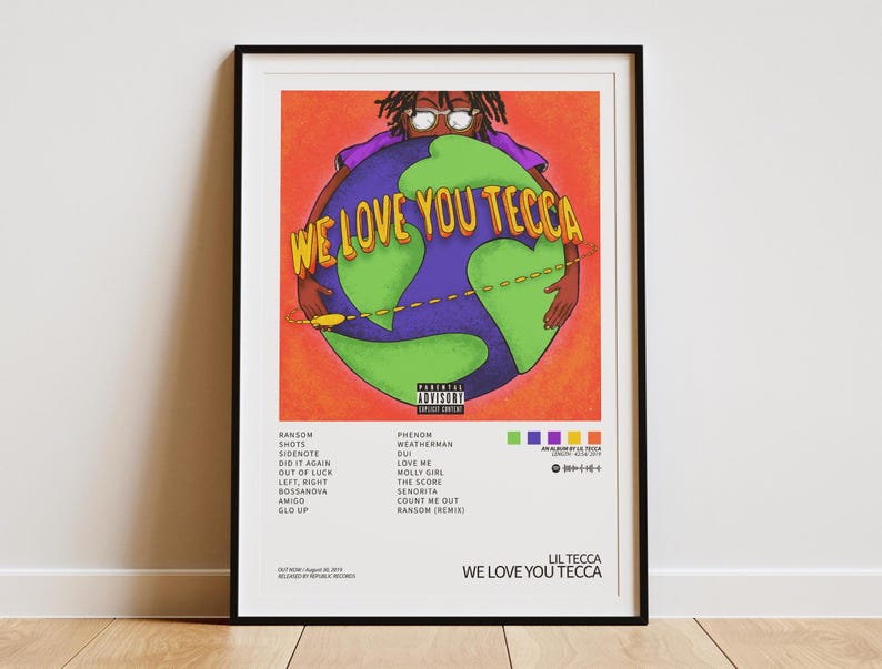 Lil Tecca - We Love You Tecca Album Cover Digital Poster | Premium ...