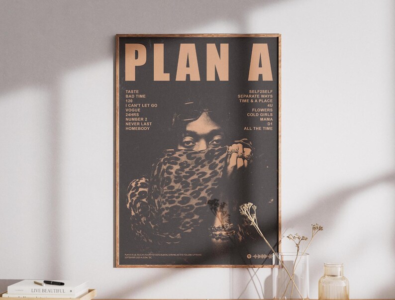 Lil Tecca - Plan A Album Cover Digital Poster | Premium Album Poster ...
