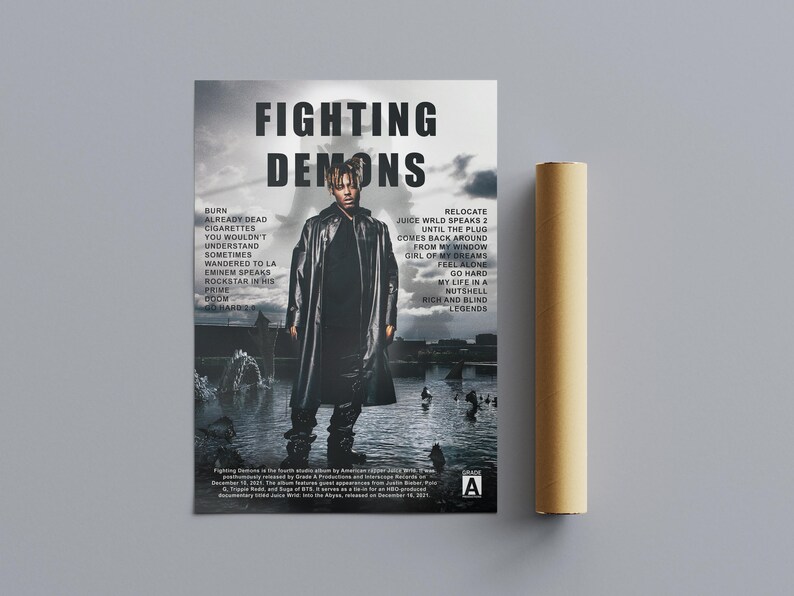 Juice WRLD Fighting Demons Album Cover Poster (digital Download) - Etsy ...
