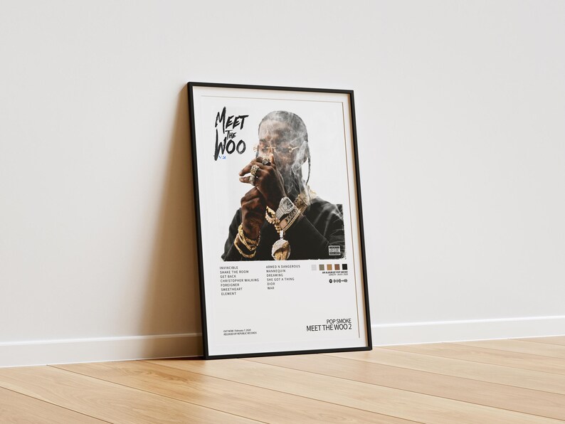 Pop Smoke - Meet the Woo 2 Digital Album Cover Poster | Room Aesthetic ...