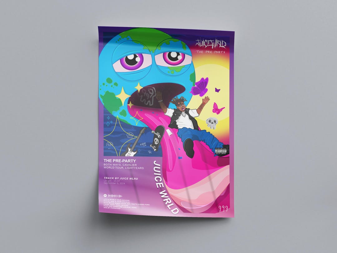 Juice WRLD - the Pre-party Digital Album Cover | 999 Album Poster Gift ...