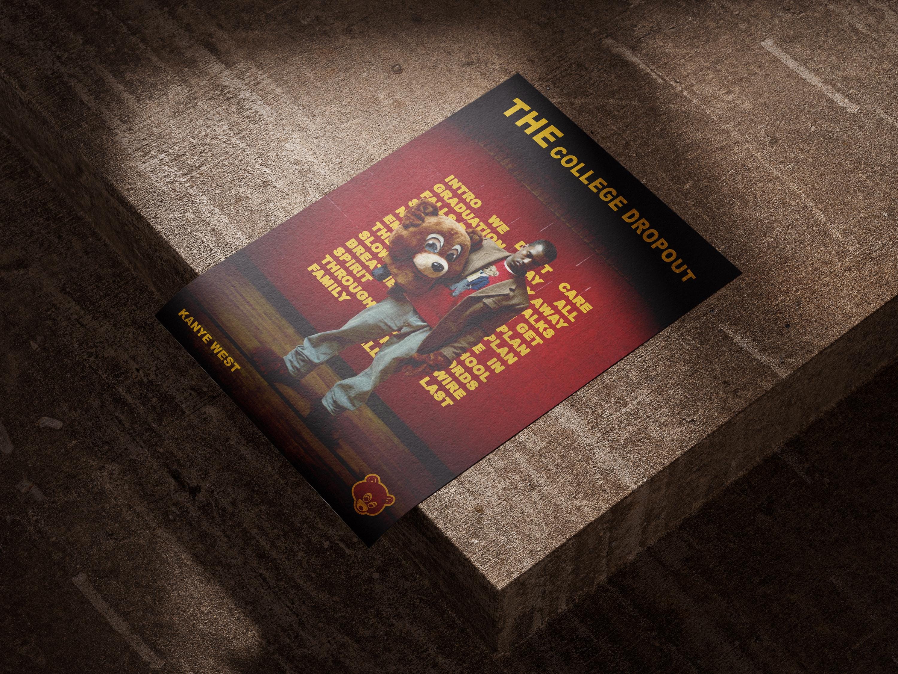Kanye West College Dropout Poster – Digital Album Cover Wall Art ...