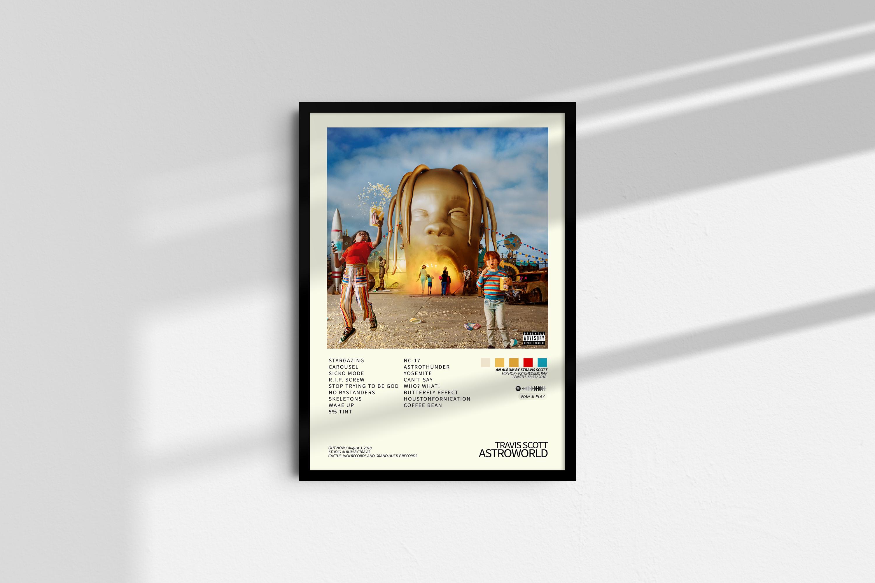 Travis Scott - Astroworld Album Cover Digital Poster | Premium Print ...