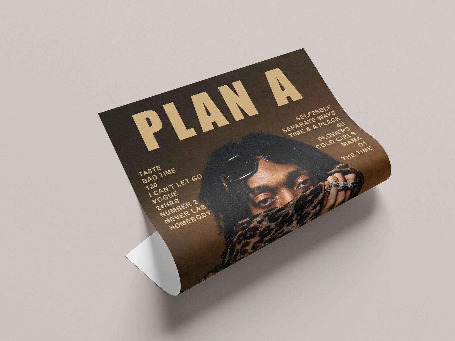 Lil Tecca - Plan A Album Cover Digital Poster | Premium Album Poster ...