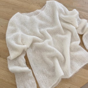 Mist Jumper Knitting Pattern: Elegant Openwork Sweater for Contemporary ...