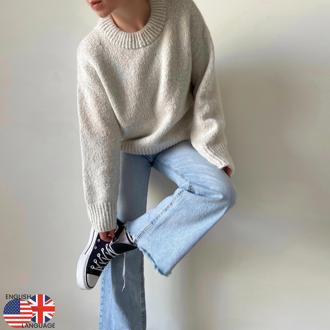 Penny Jumper Knitting Pattern: Aesthetic Women's Pullover Scheme in ...