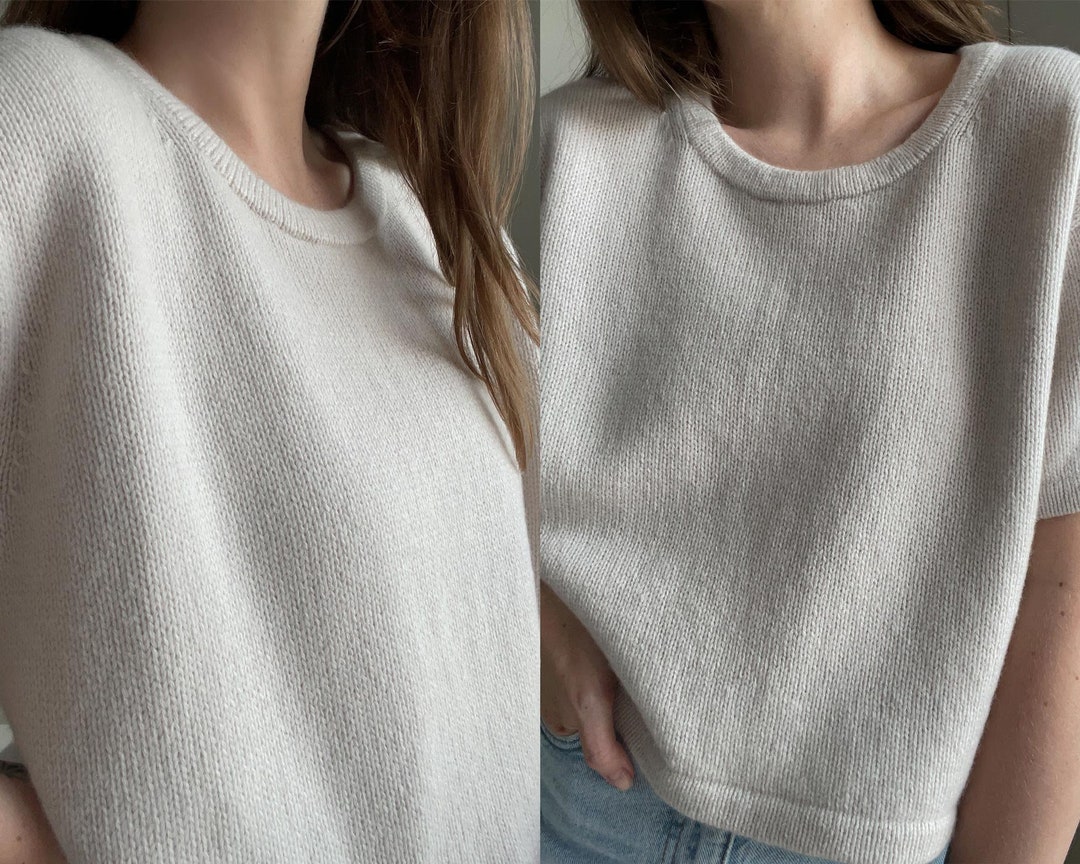 Una Tee Knitting Pattern: Oversized Fit Drop Shoulders - Etsy