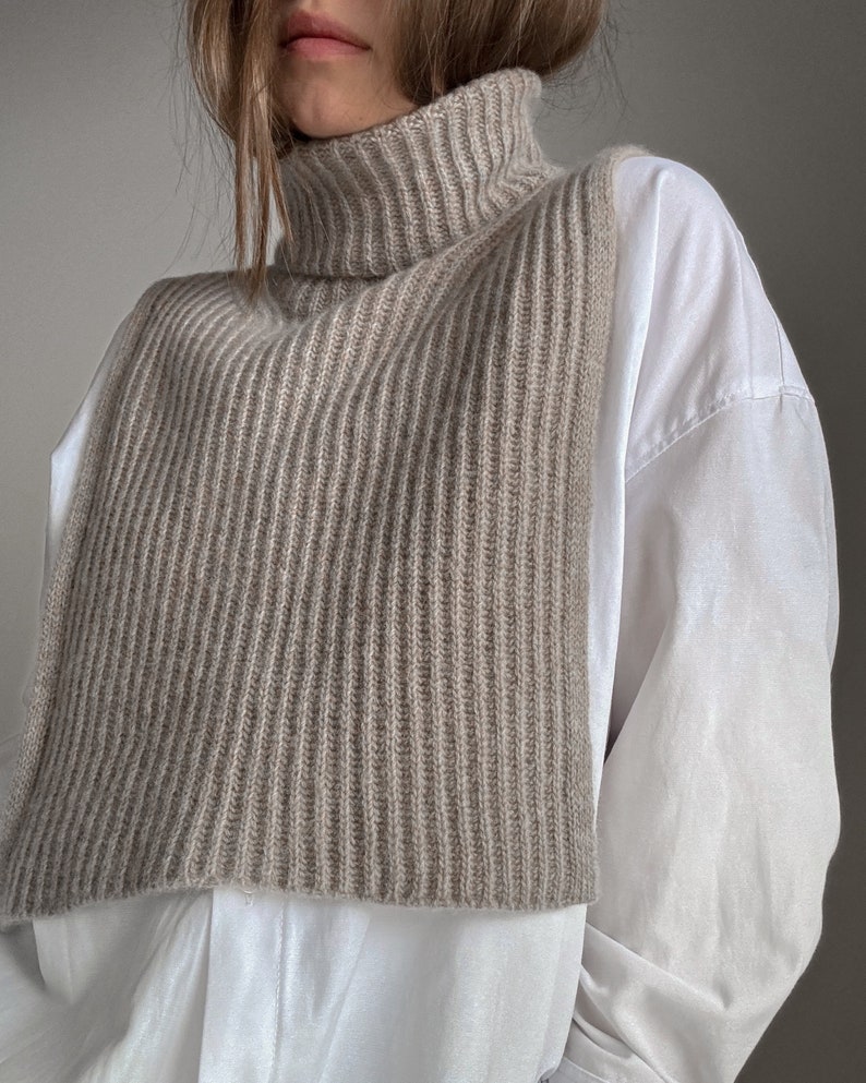 Bobbi Neck Warmer Knitting Pattern: Elegant Woolen Turtleneck Accessory ...