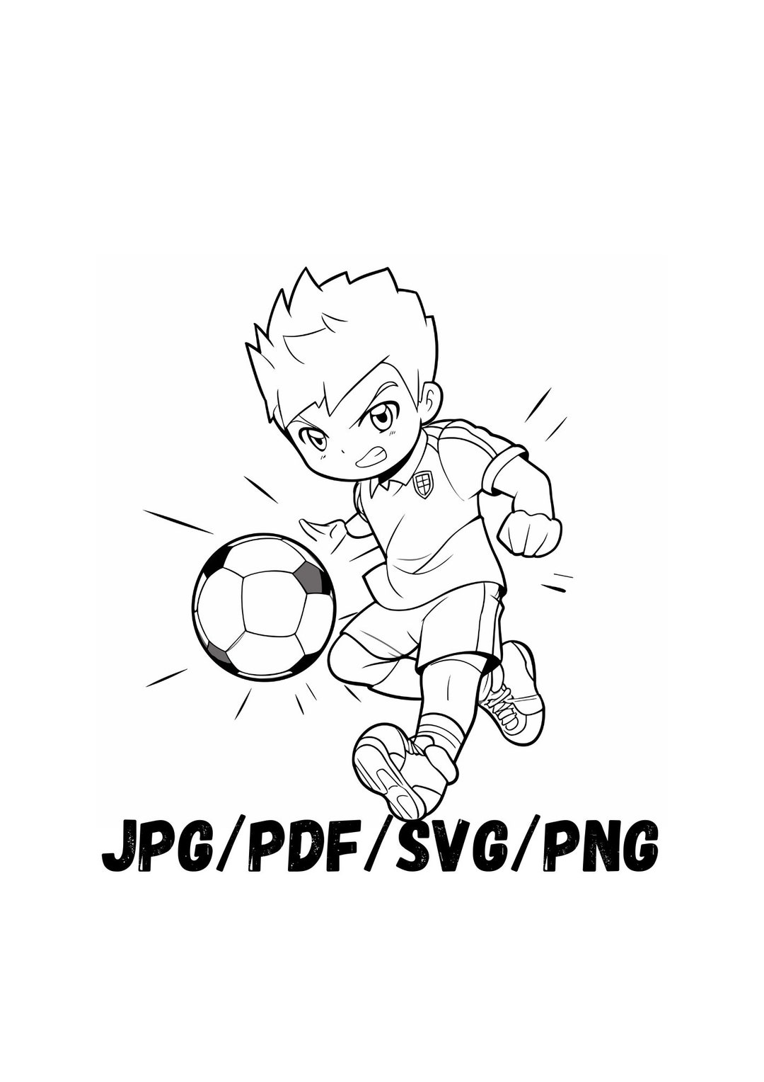 Coloring Picture Footballer - Etsy