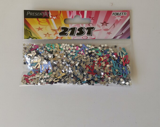 40 X Personalised Name & Age Glitter Table Confetti / Sprinkles ...