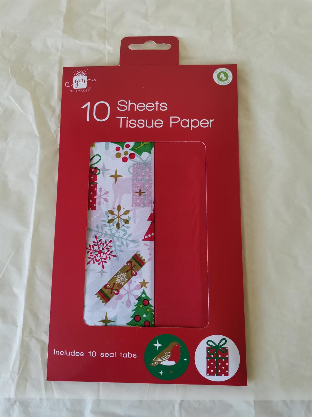 10 Sheets of Christmas Tissue Paper 50cm X 50cm Tissue Paper Christmas ...