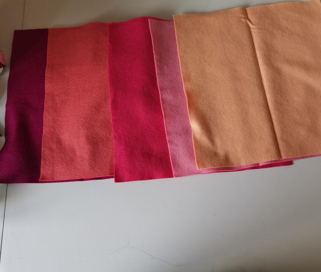 14 Assorted Wool Mix Felt Squares - Approx 12" X 12" Felt Squares ...
