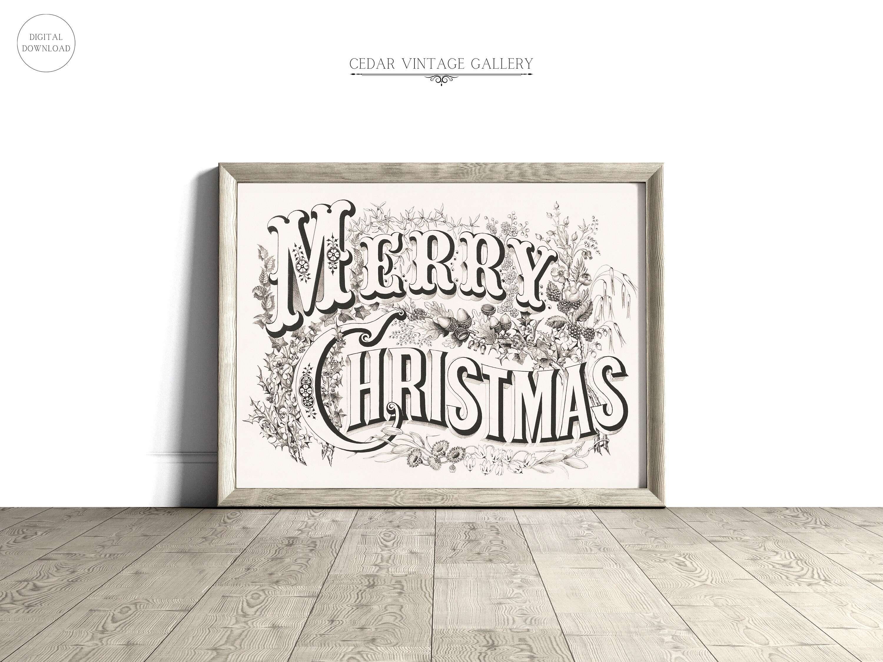 Vintage Merry Christmas Sign, Vintage Christmas Decor Indoor, Rustic ...