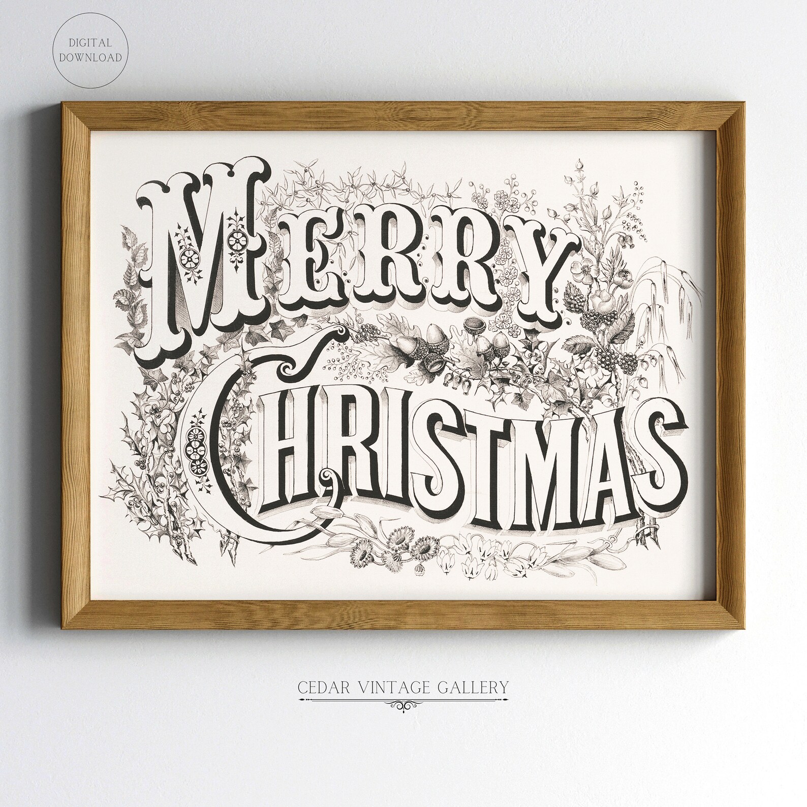 Vintage Merry Christmas Sign, Vintage Christmas Decor Indoor, Rustic ...