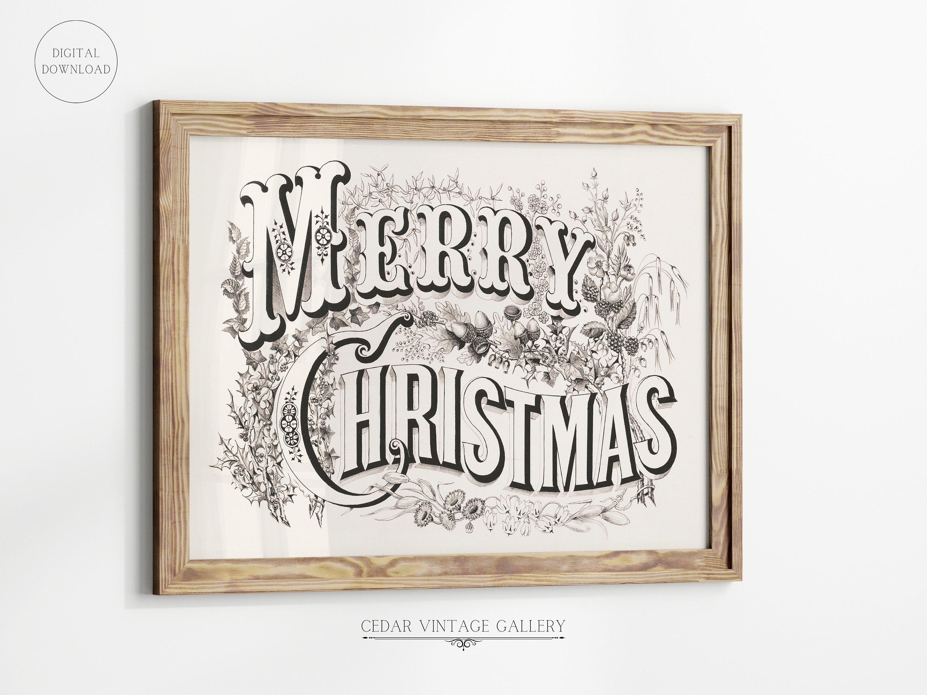 Vintage Merry Christmas Sign, Vintage Christmas Decor Indoor, Rustic Christmas Decor, Merry ...