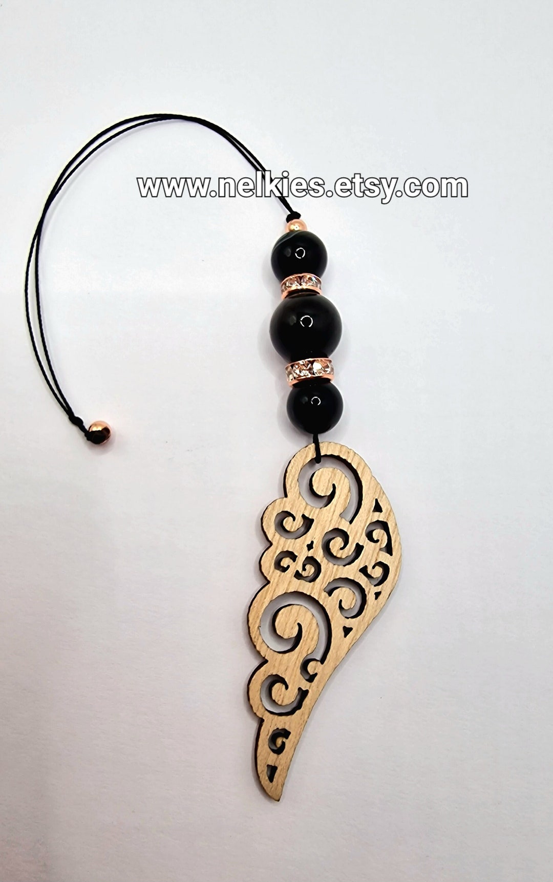 Lucky Charm Car Mirror Angel Wings Made of Wood With - Etsy