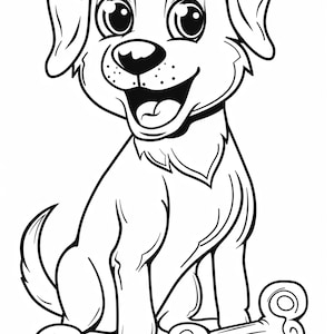 Set of 22 Travel Friendly Children Colouring Pages of Dog - Etsy
