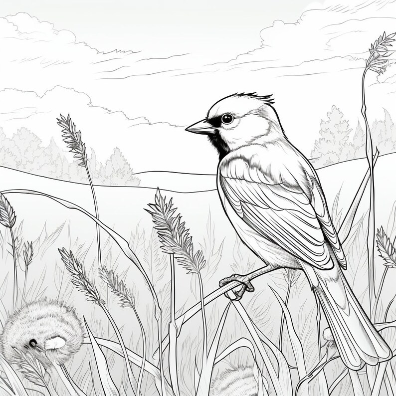 Set of 5 Children Colouring Pages With the Bird Theme - Etsy