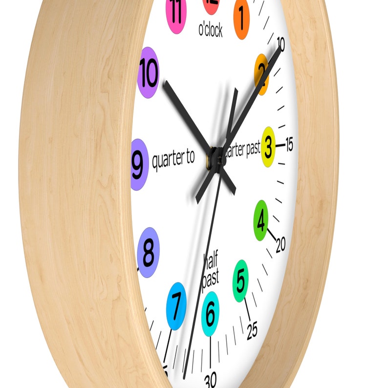 Learning Analog Wall Clock for Children, Kids Wall Clock, Modern ...