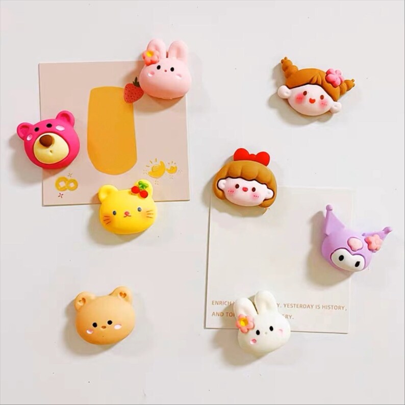 Cute Cartoon Fridge Magnet Set 8pcs Magnetic Refrigerator - Etsy