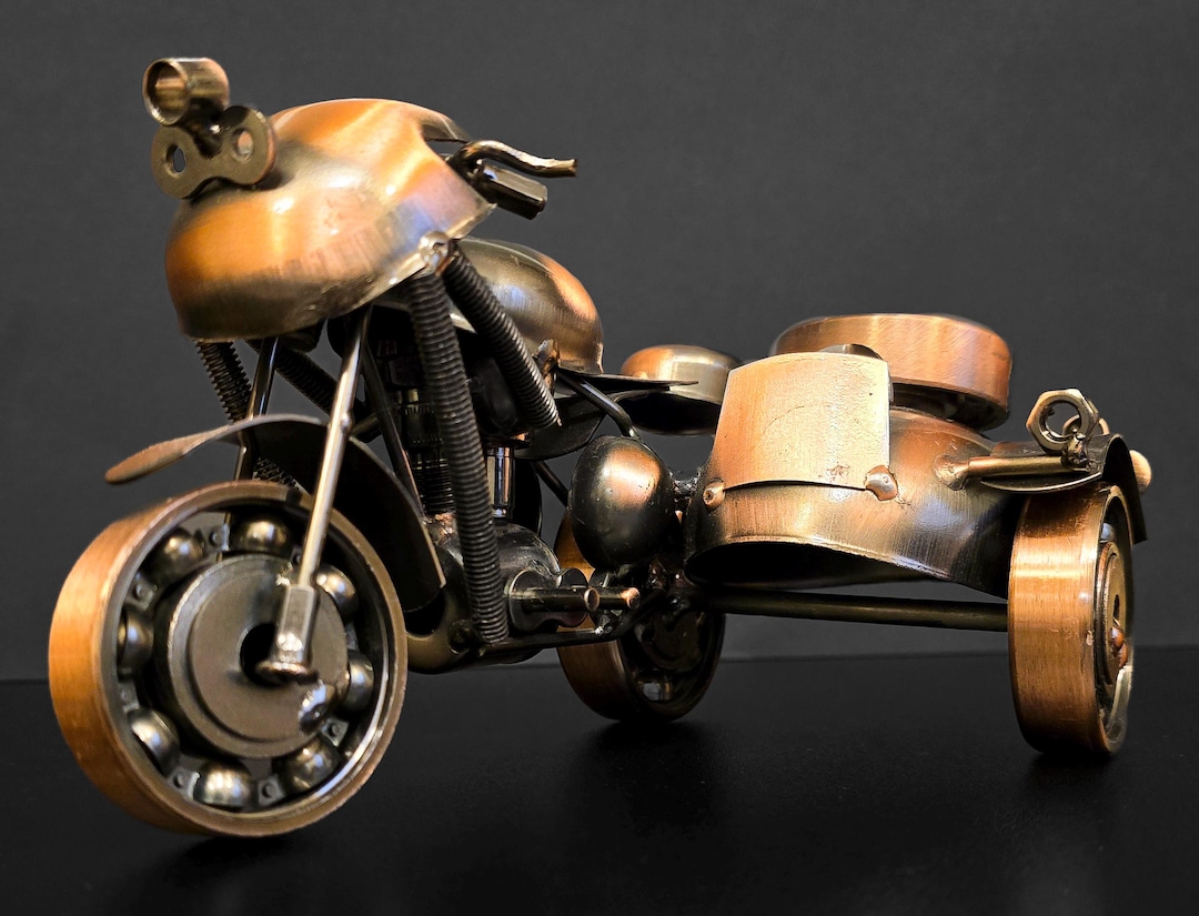 Hand-welded Large Tricycle Motorbike WW2 Military Memorabilia Model Man ...