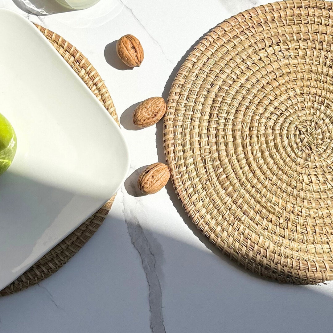 Set of 3 African Wicker Placemats - Etsy