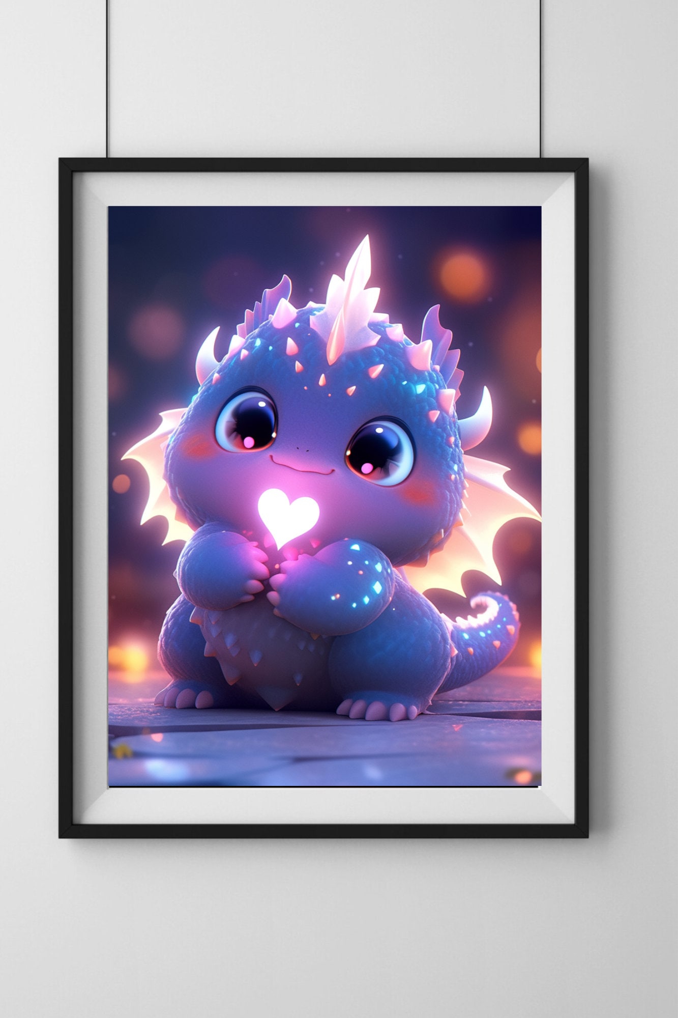 10 Set of Cute Baby Dragon Art Printable Perfect for Room - Etsy