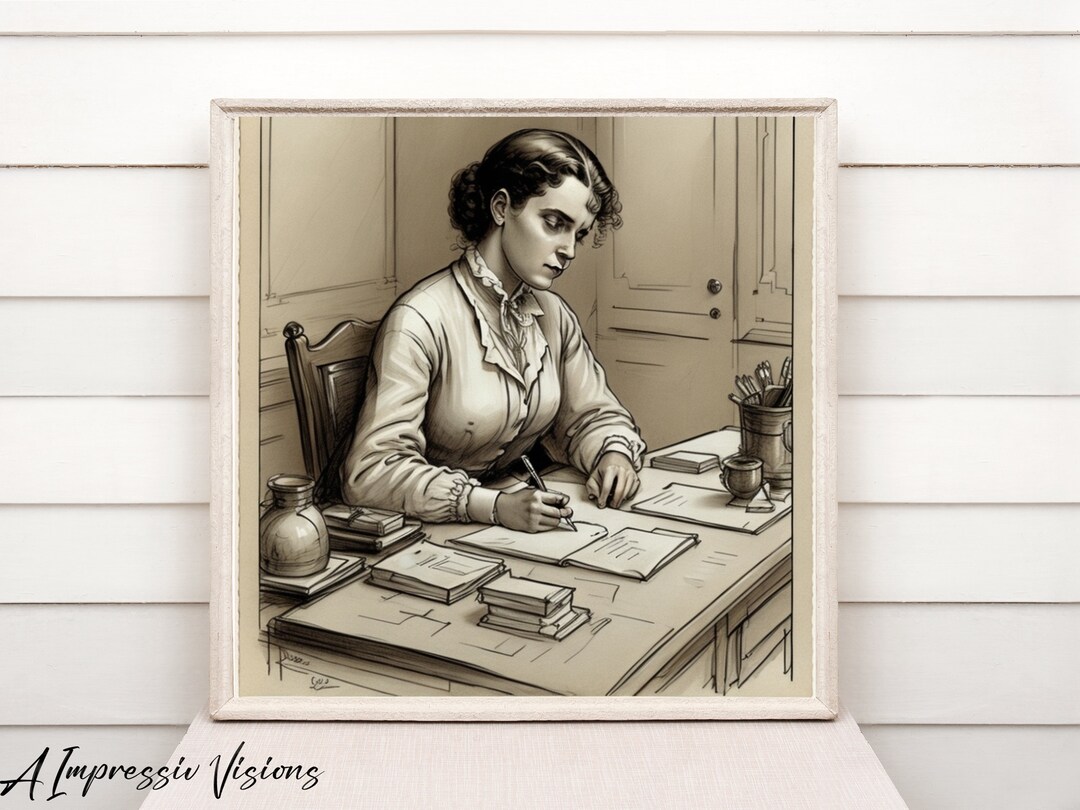 Secretary Drawing | AI Art | Office Picture 1800 Ai Art Digital ...