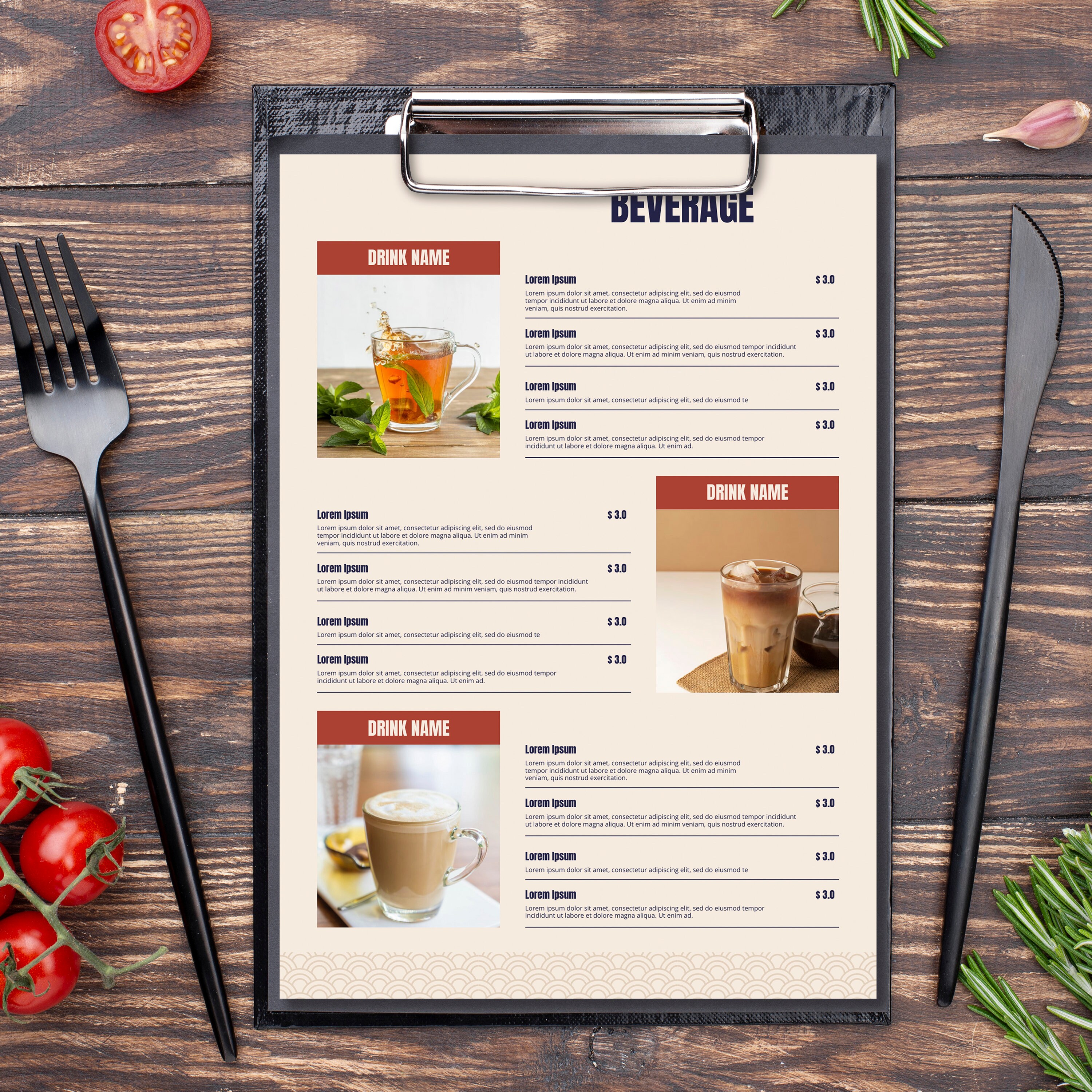 Minimal Restaurant Menu | Menu Template | Price List | Minimalist Menu ...