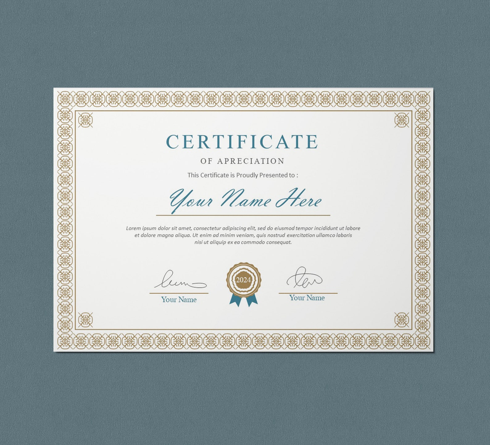 Minimal Certificate Template | Company Certiticat | Powerpoint Certi ...