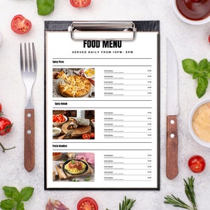 Clean Restaurant Menu | Menu Template | Price List | Minimalist Menu ...