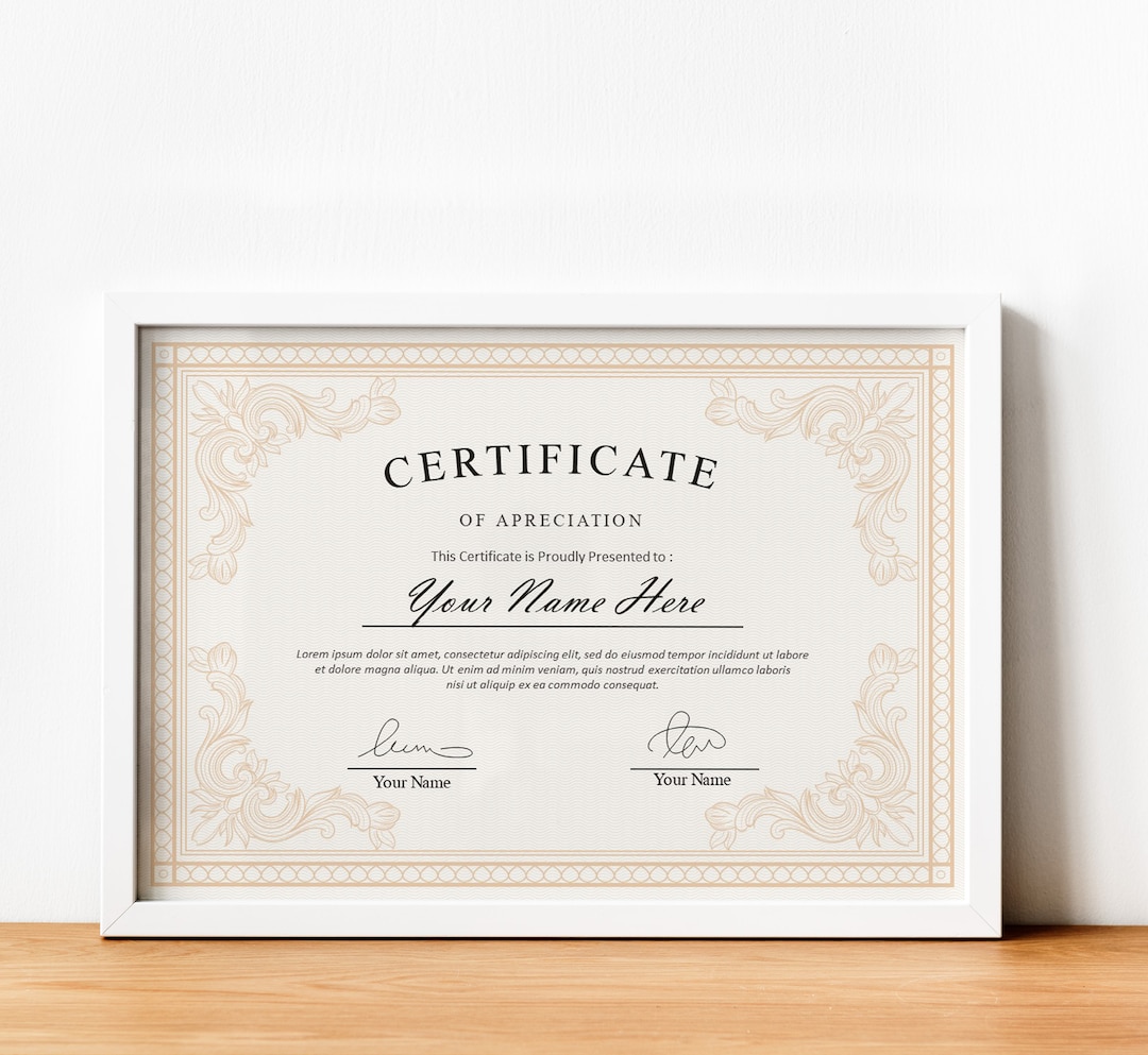 Editable Certificate Template | Company Certiticat | Powerpoint Certi ...