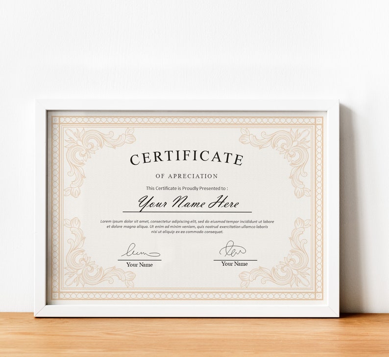 Editable Certificate Template | Company Certiticat | Powerpoint Certi ...