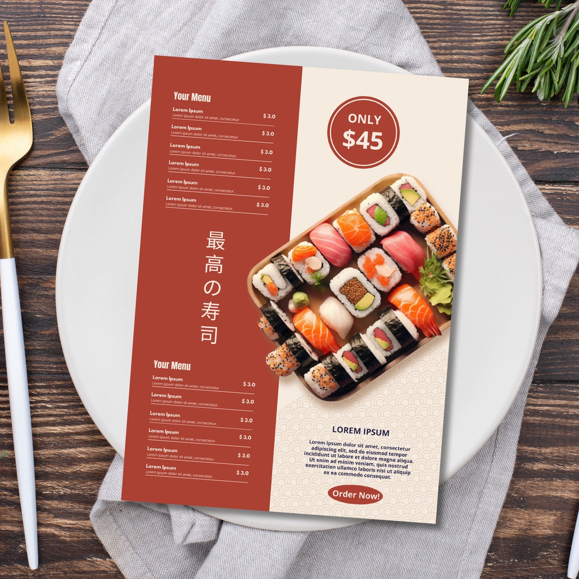 Minimal Restaurant Menu Menu Template Price List Minimalist Menu Canva ...